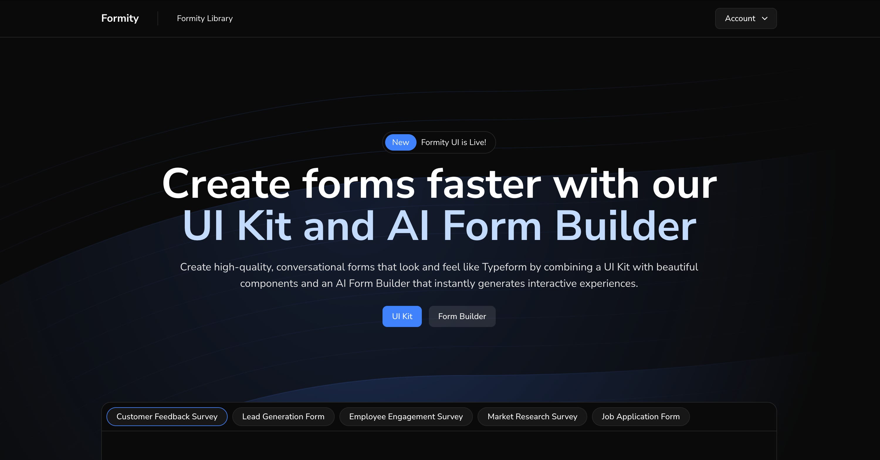Formity UI - Create forms faster with our UI Kit and AI Form Builder